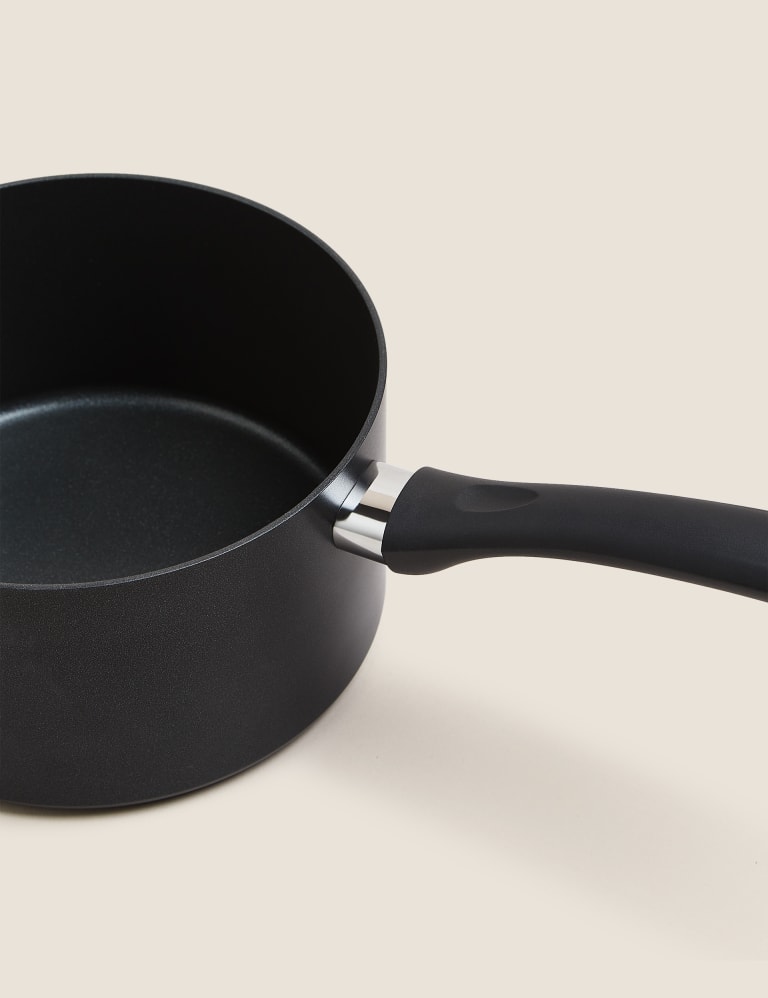 Black Aluminium 20cm Non-Stick Saucepan | M&S Collection | M&S