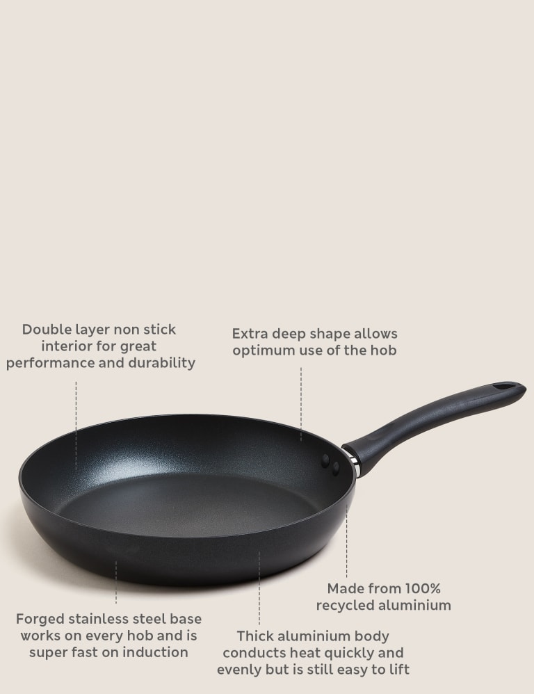 Black Aluminium 28cm Non-Stick Frying Pan | M&S Collection | M&S