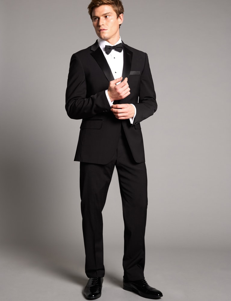 Black Tailored Fit Wool Rich Jacket | Autograph | M&S