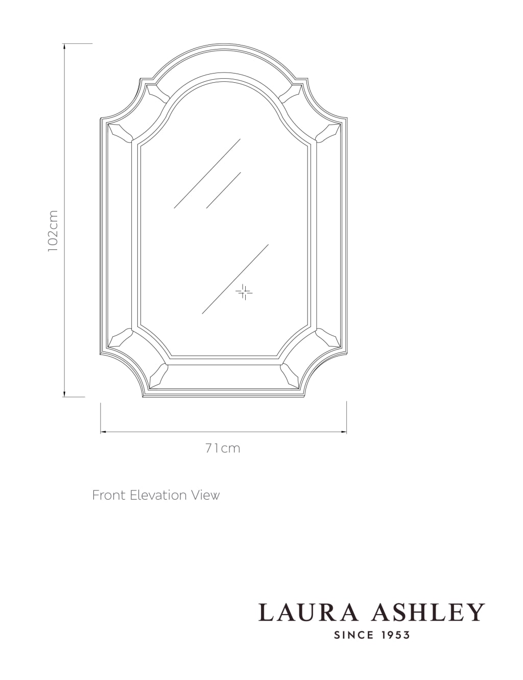Braxton Rectangular Wall Mirror | Laura Ashley | M&S