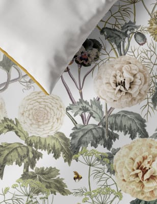 Pure Cotton Floral Piped Edge Bedding Set | M&S