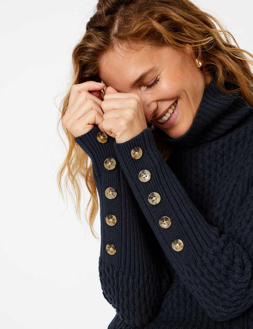 Cable Roll Neck Jumper | Per Una | M&S