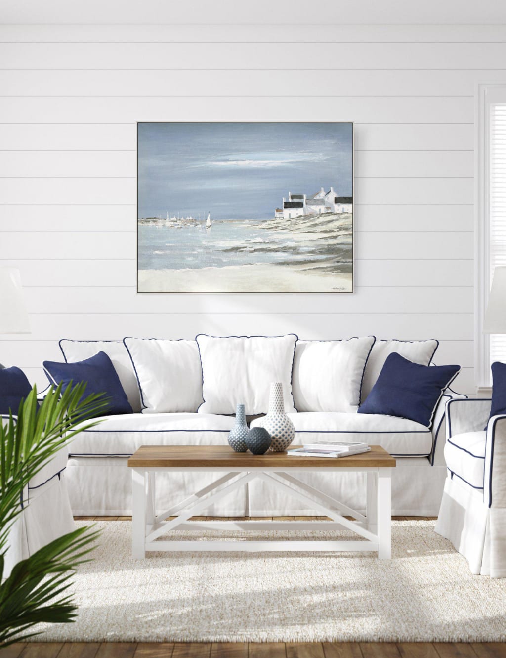 Calm Harbour Rectangle Framed Art | Gallery Home | M&S