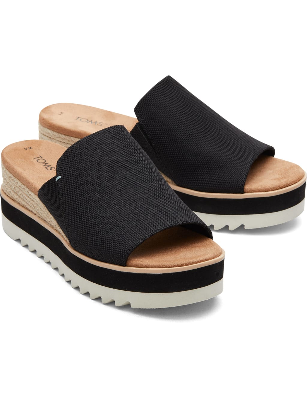 Canvas Wedge Mules | TOMS | M&S