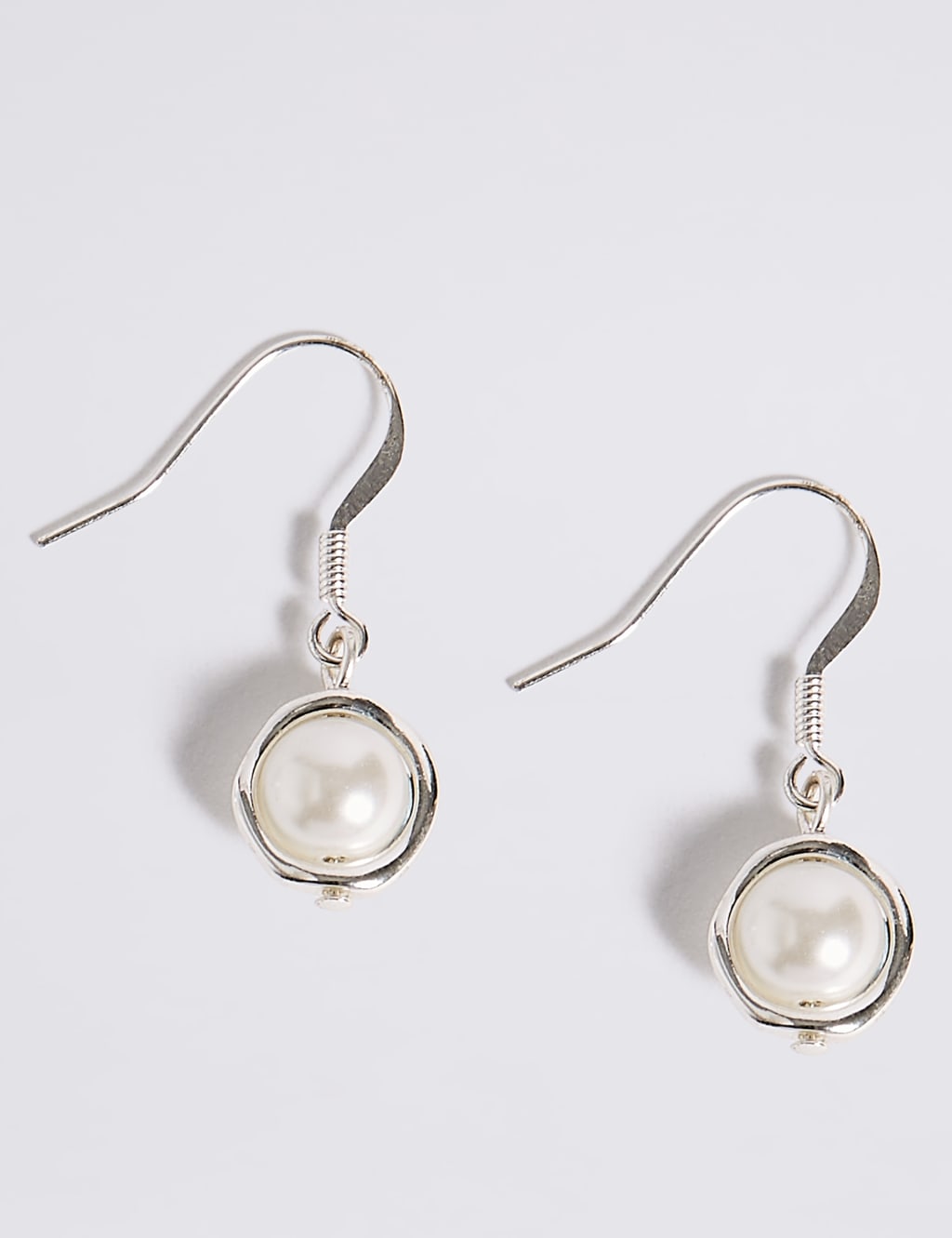Capped Pearl Effect Drop Earrings | M&S Collection | M&S