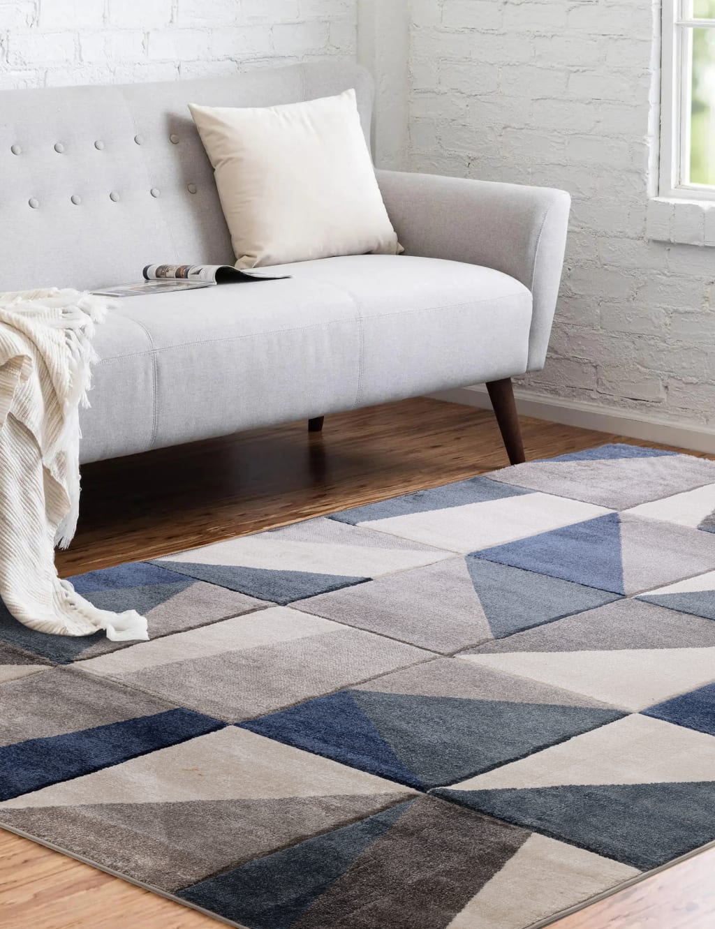 Carved Triangles Rug | Asiatic | M&S
