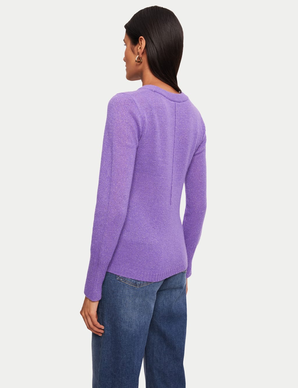 Cashmere Rich Sparkly Crew Neck Jumper | Jigsaw | M&S