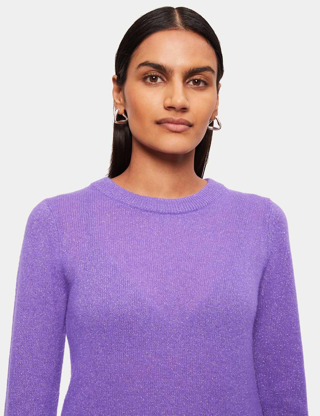 Cashmere Rich Sparkly Crew Neck Jumper | Jigsaw | M&S