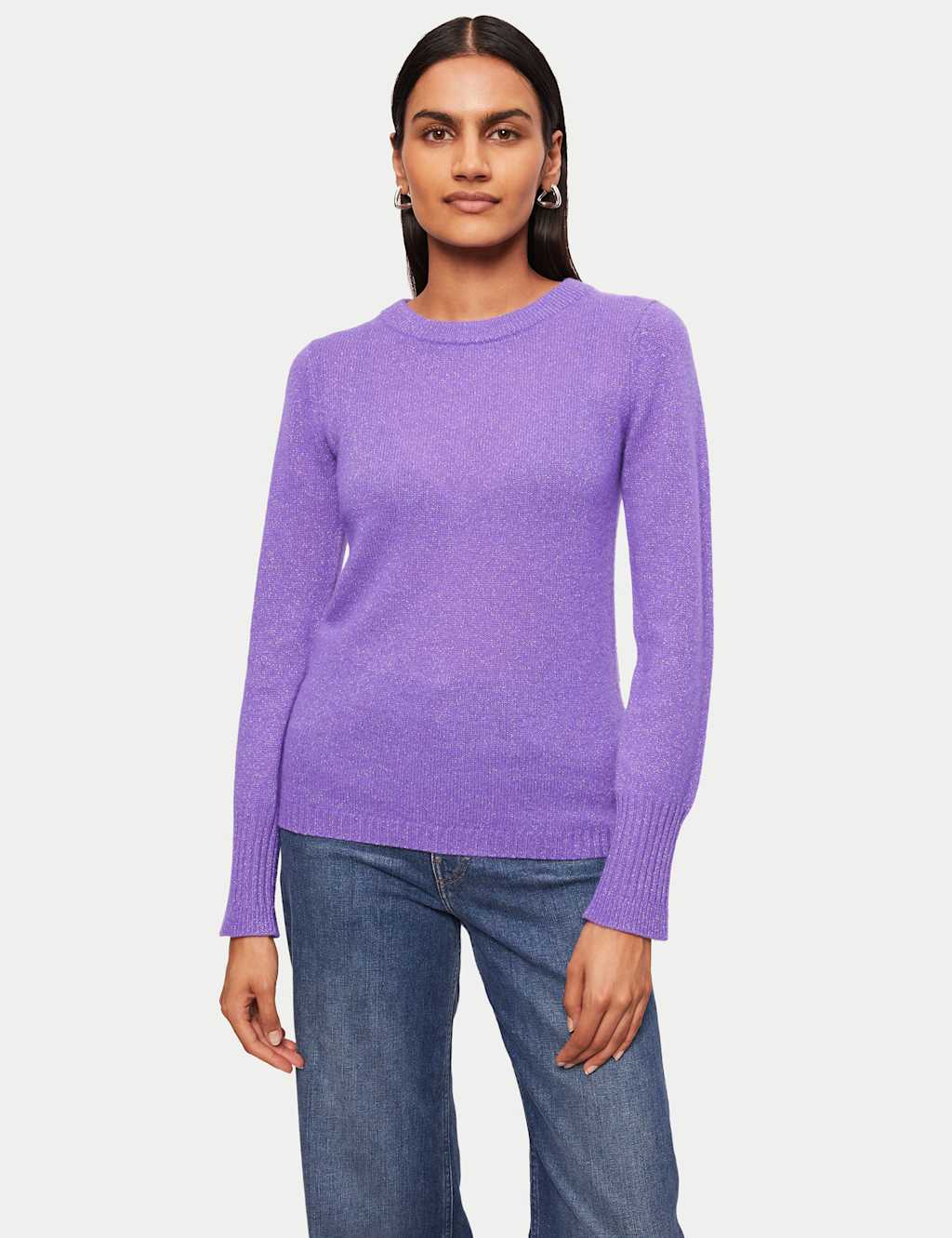Cashmere Rich Sparkly Crew Neck Jumper | Jigsaw | M&S