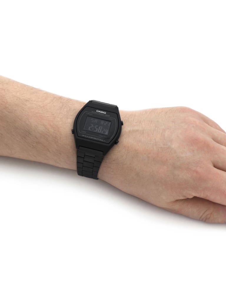 Casio Classic Black Stainless Steel Watch | Casio | M&S