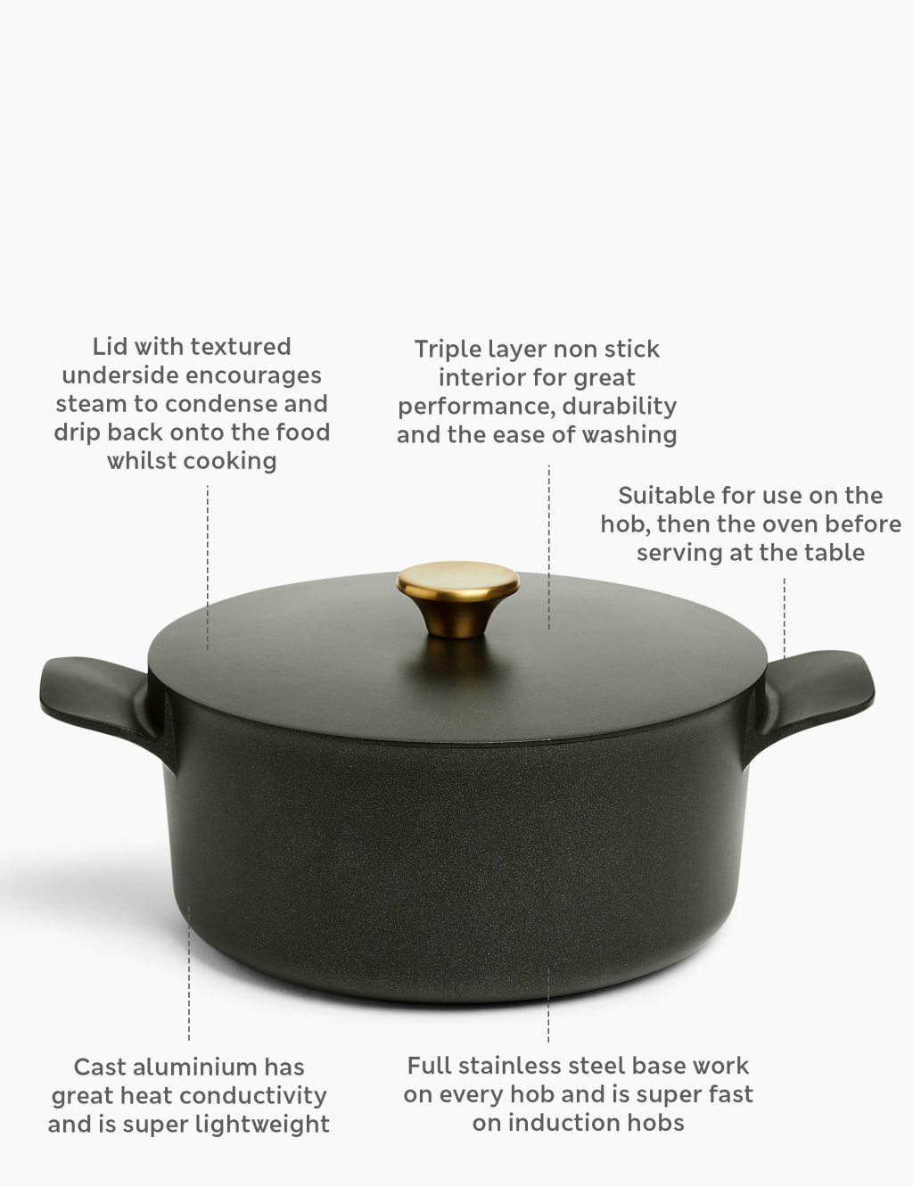 Cast Aluminium 5L Casserole Dish | M&S Collection | M&S