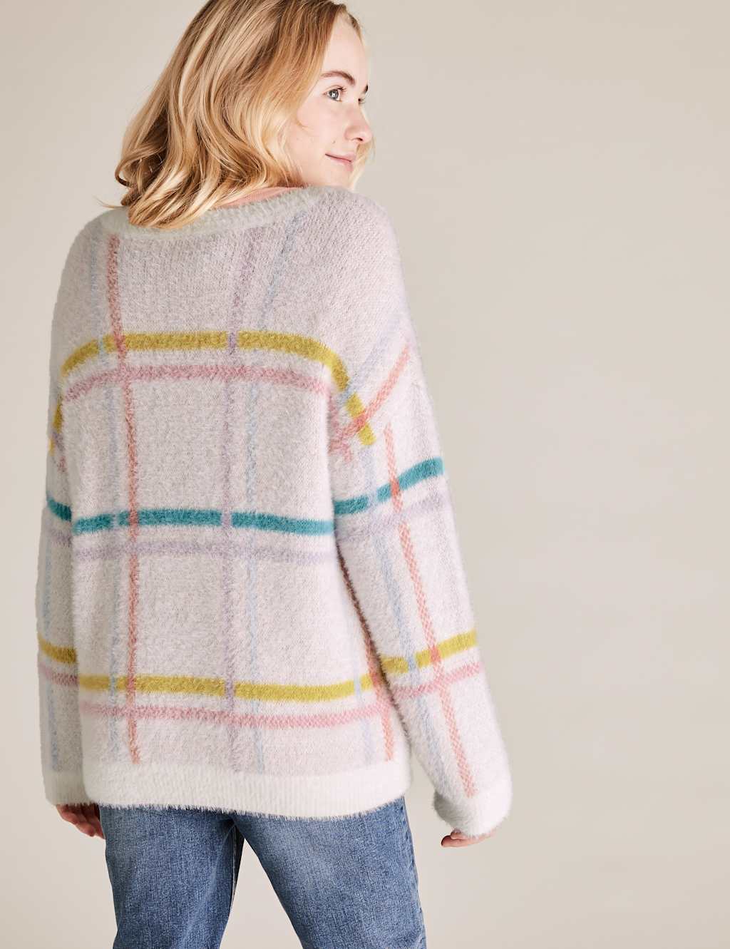 Check Knitted Jumper (6-16 Yrs) | M&S