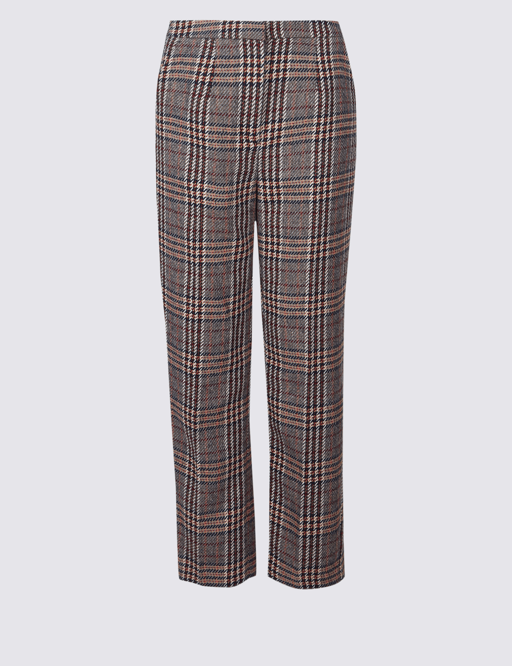 Checked Straight Leg Trousers M S Collection M S