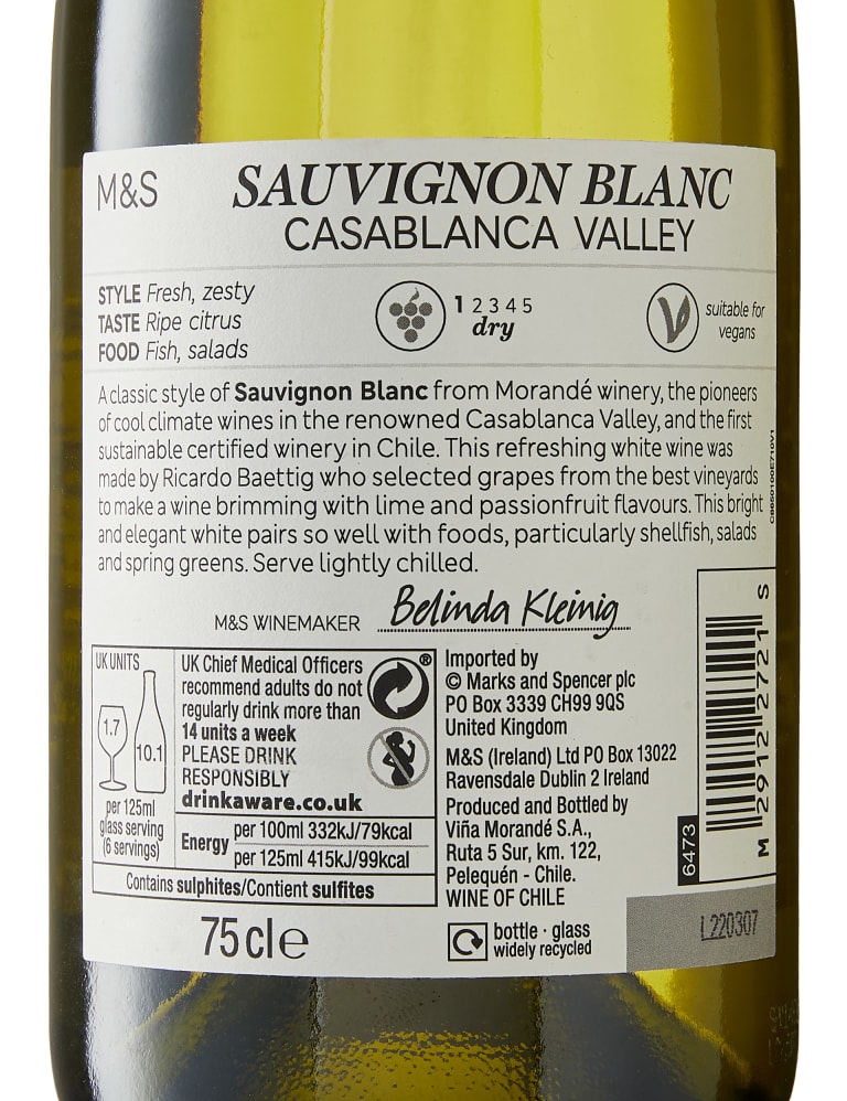 Chilean Sauvignon Blanc - Case of 6 | M&S Classics | M&S