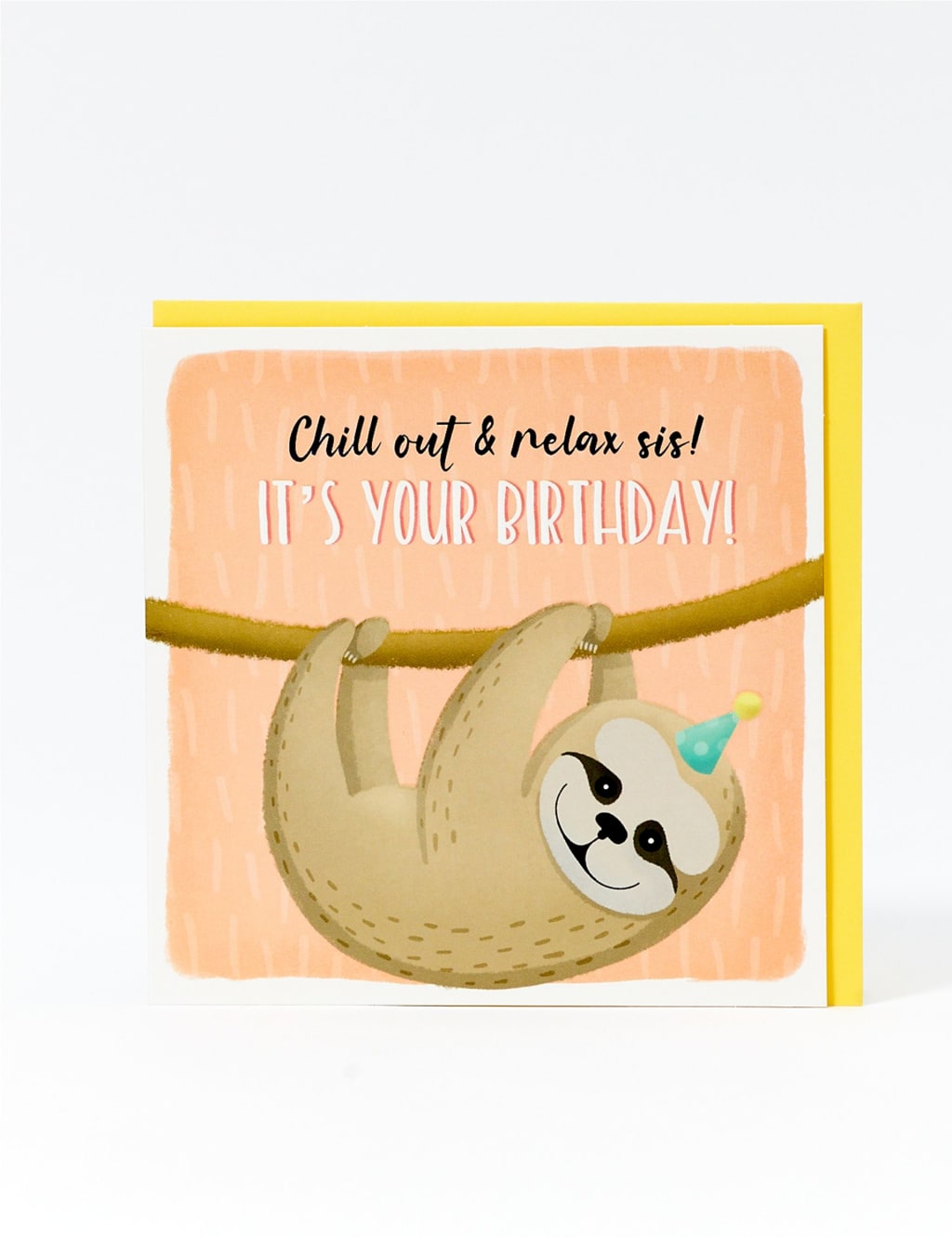 Chill Out Sloth Birthday Card For Sister | M&S