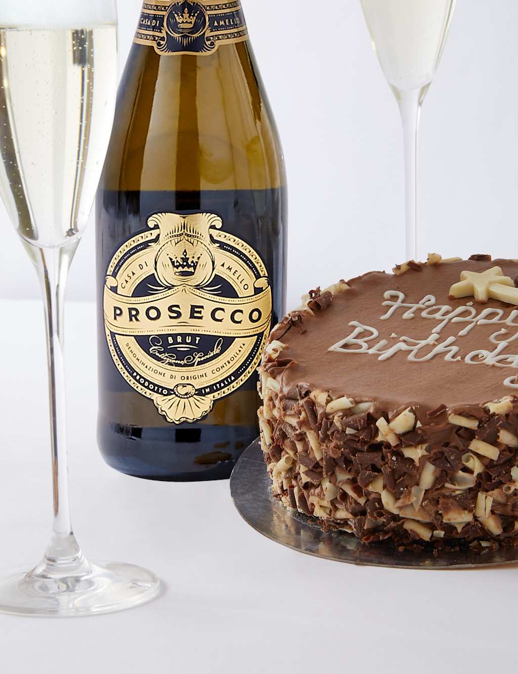 Chocolate Birthday Cake & Prosecco | M&S