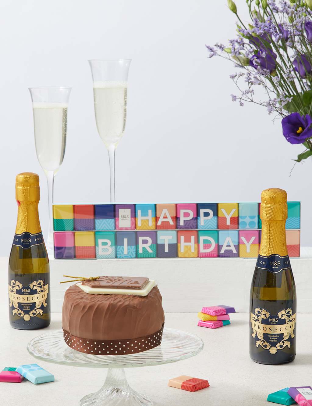 Chocolate Celebration Cake & Prosecco Gift | M&S