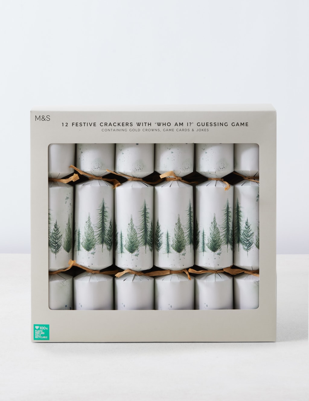 Christmas Crackers with 'Who Am I?' Game - Pack of 12, 1 Design | M&S