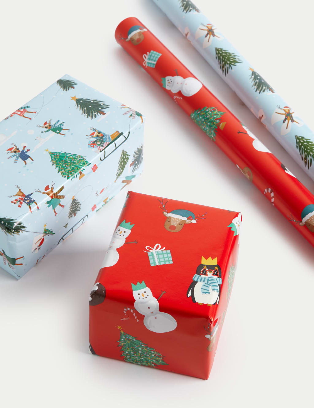 Christmas Icons & Trees 7M Gift Wrap Pack, 2 Festive Designs | M&S
