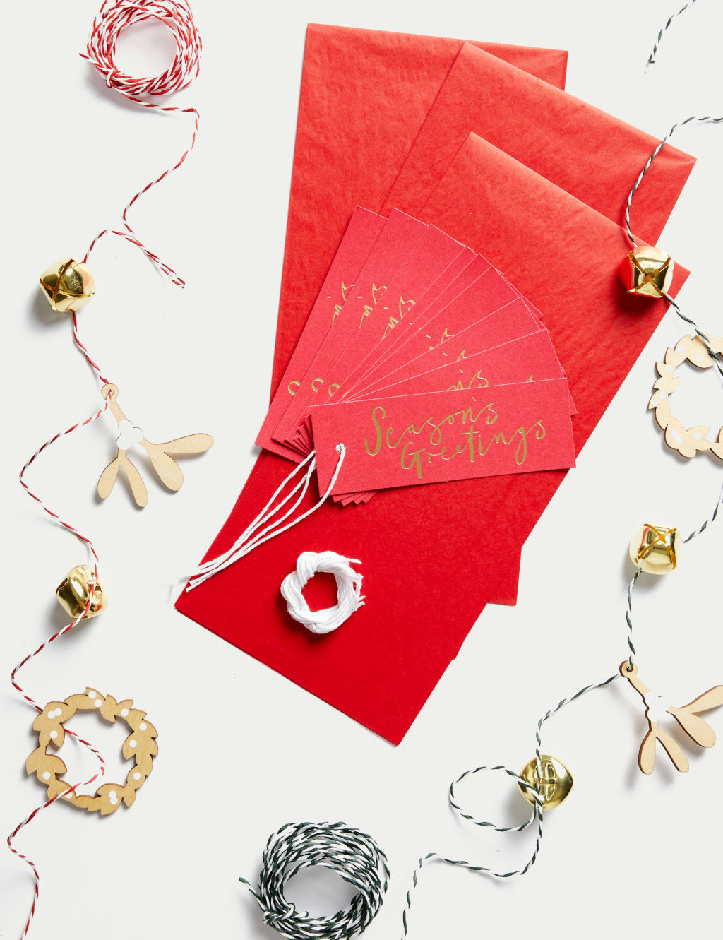 Christmas Luxury Gift Wrapping Accessories Pack - Red | M&S