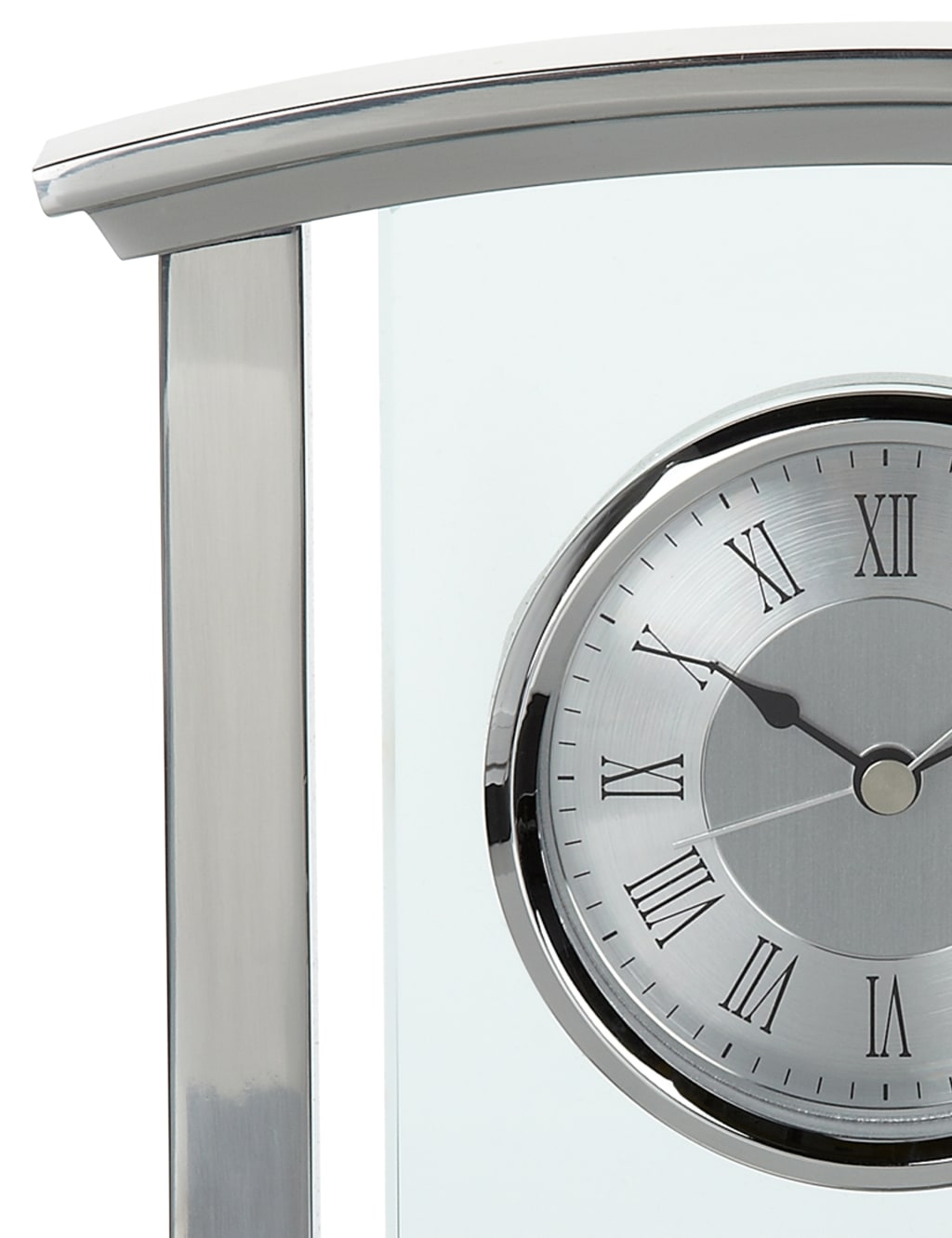 Chrome & Glass Mantle Clock | M&S