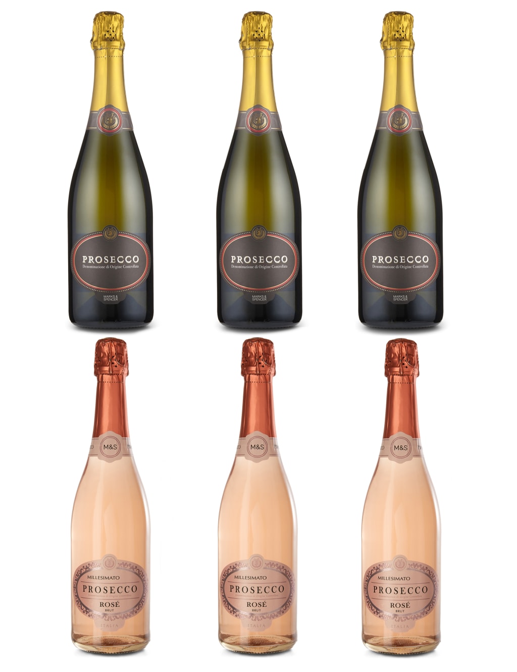 Classic Prosecco & Rosé Prosecco - Case of 6 | M&S