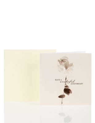 Classic Rose Anniversary Card | M&S