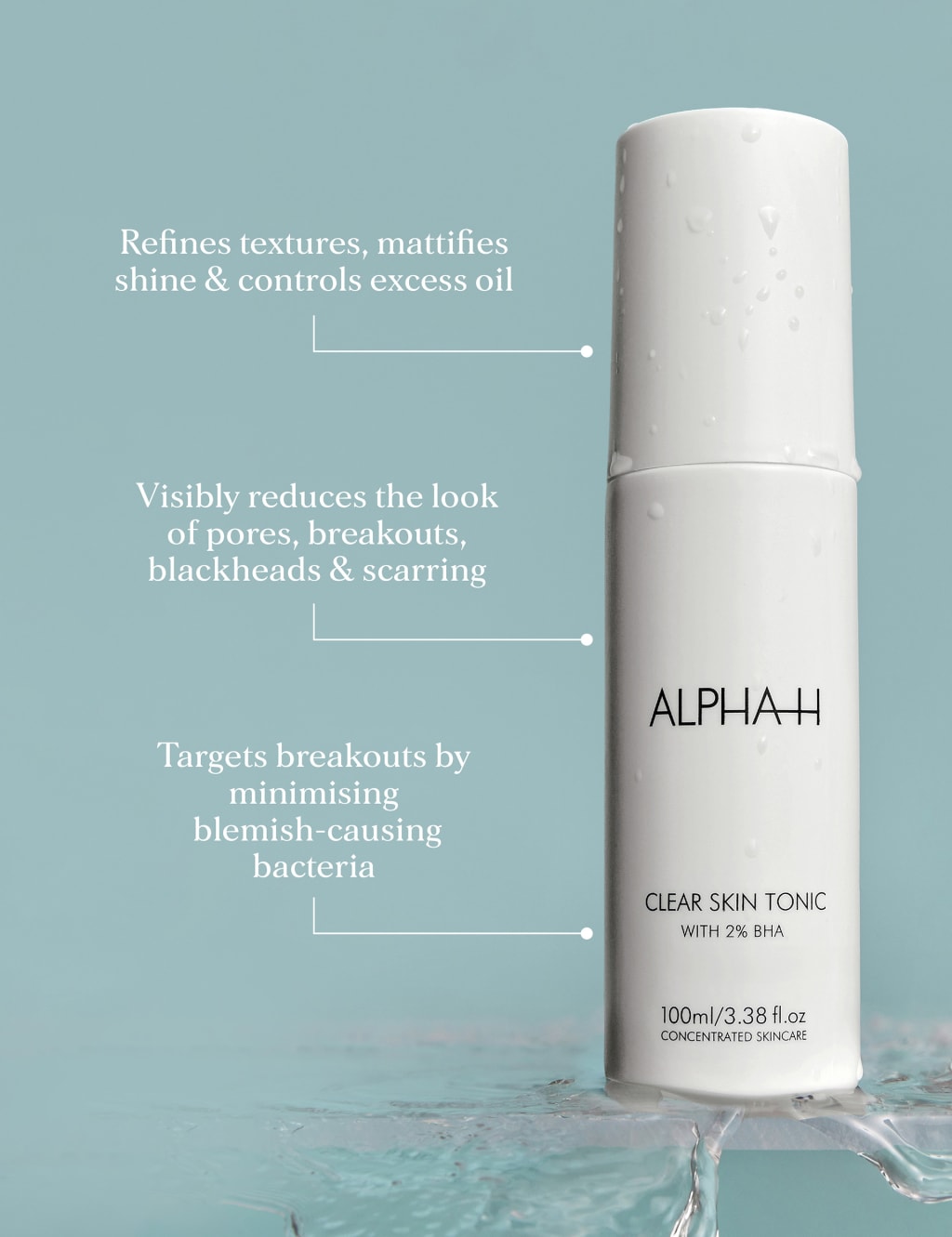 Clear Skin Tonic with 2% Salicylic Acid 100ml | Alpha-H | M&S