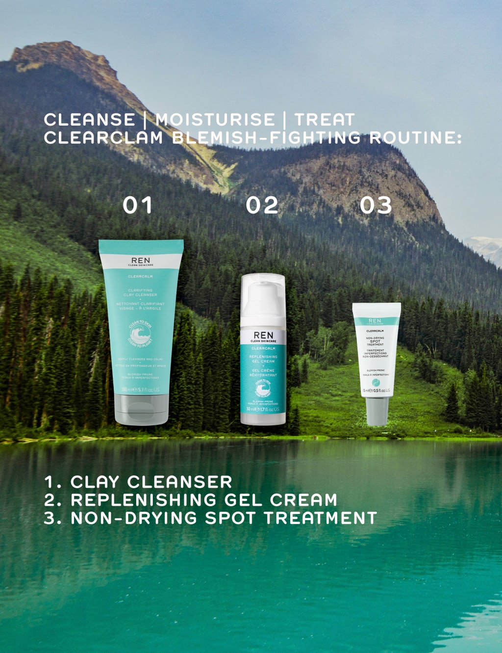 ClearCalm 3 Replenishing Gel Cream 50ml | REN | M&S