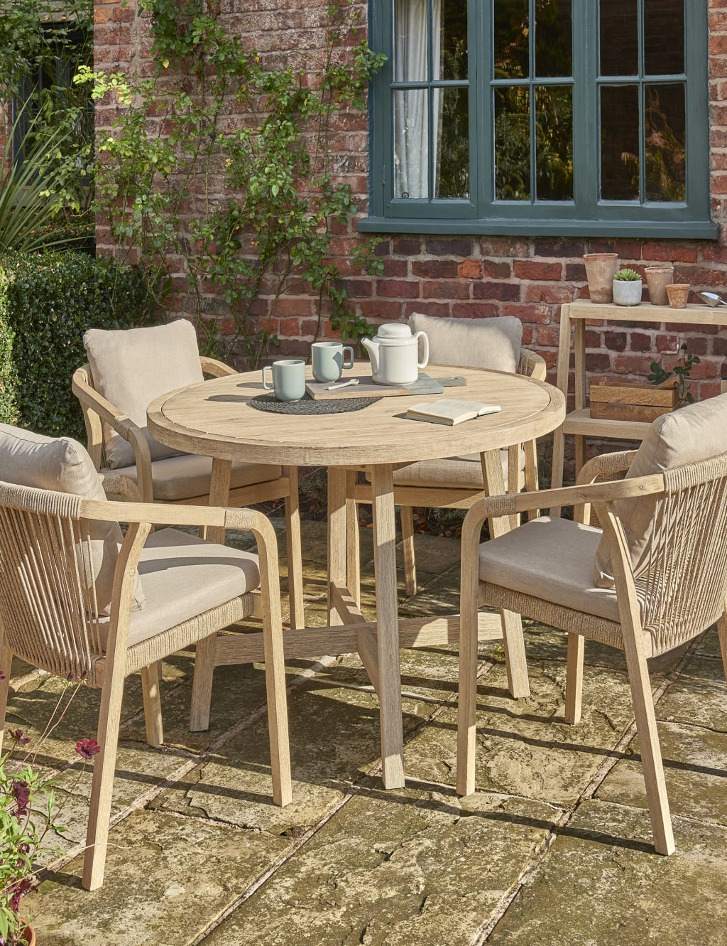Cora 4 Seater Garden Dining Table & Chairs | Kettler | M&S