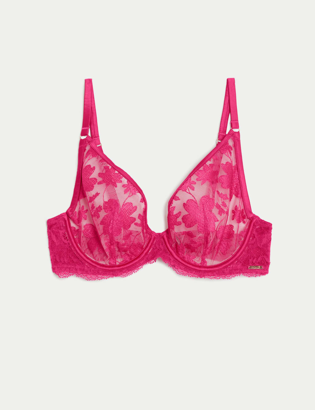 Cosmos Embroidery Wired Plunge Bra A E Rosie Mands