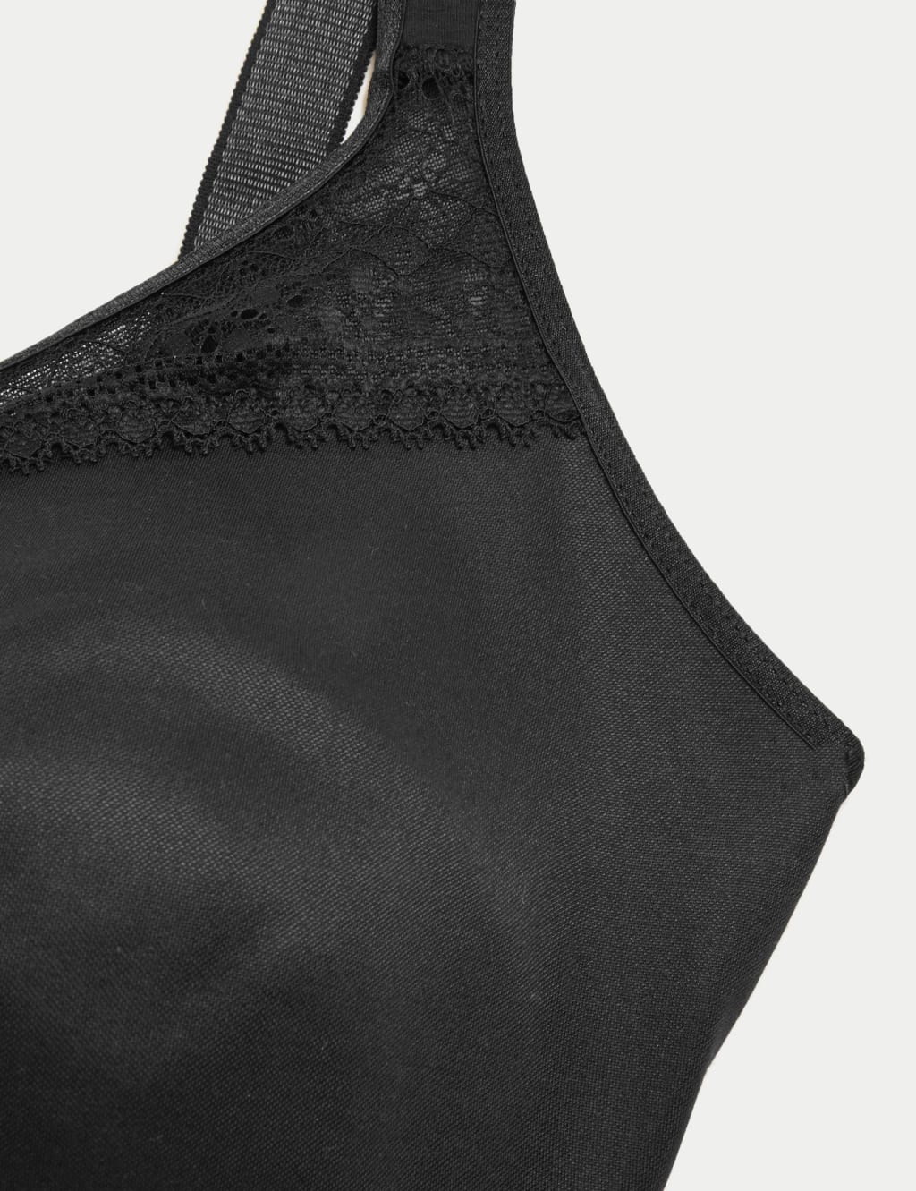 Cotton Blend & Lace Non Wired Total Support Bra B-H | M&S Collection | M&S