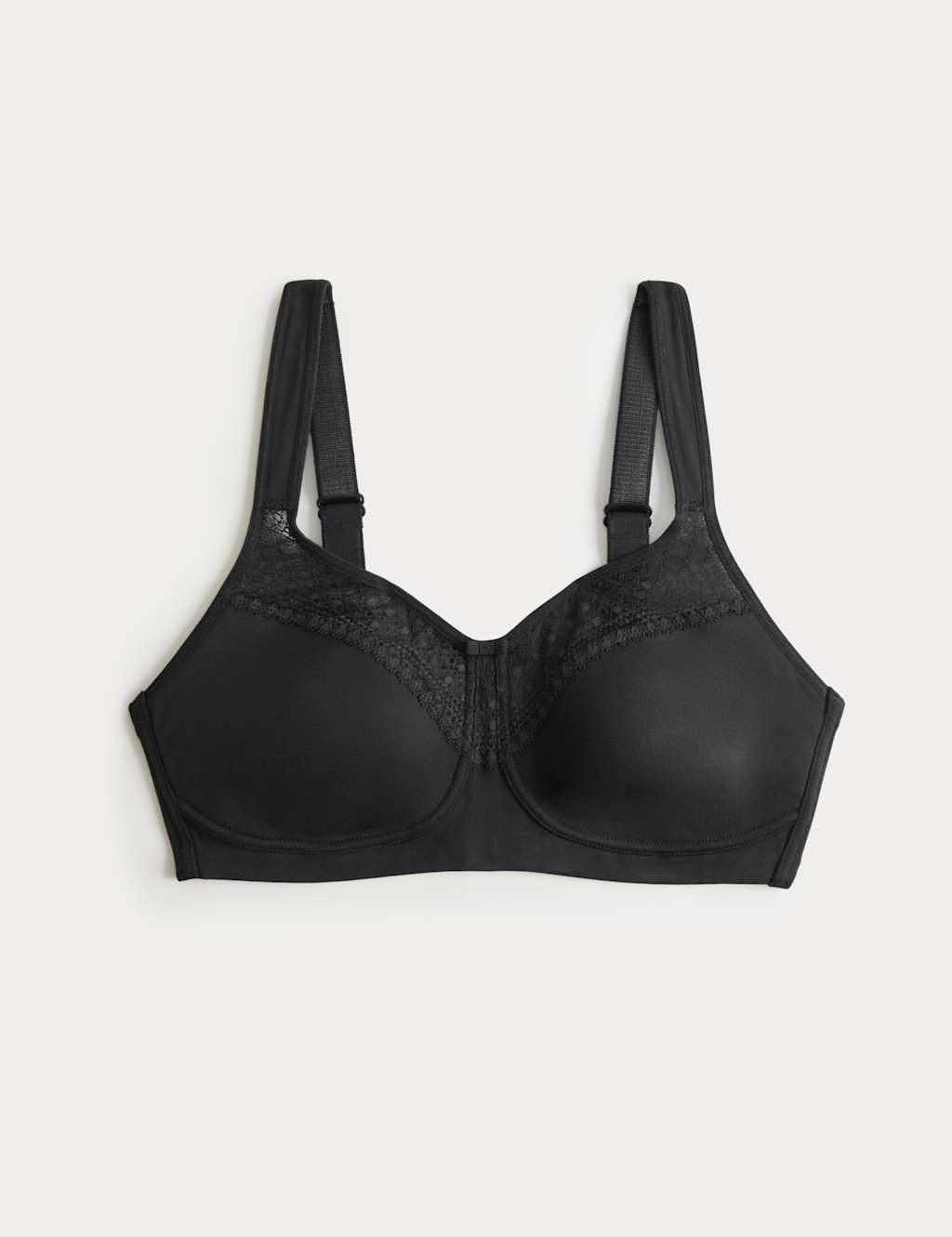 Cotton Blend & Lace Non Wired Total Support Bra B-H | M&S Collection | M&S