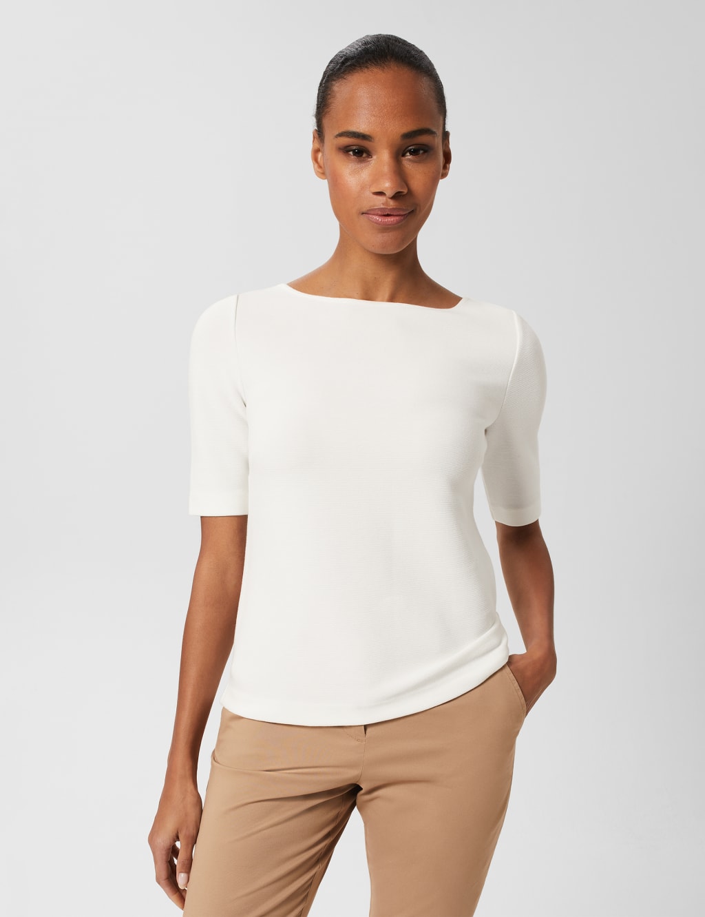 Cotton Blend Crew Neck Top | HOBBS | M&S