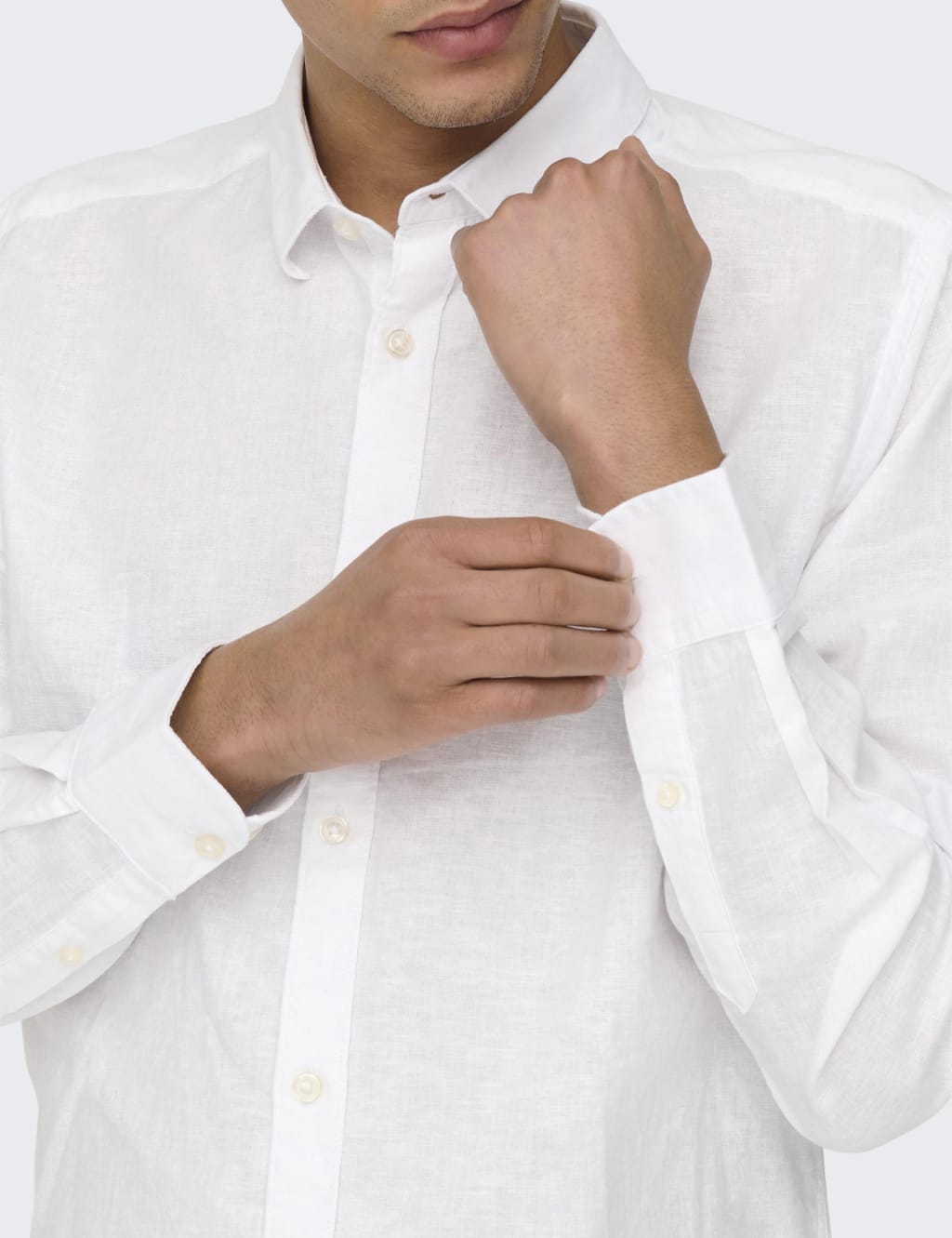 Buy Cotton Linen Blend Shirt | ONLY & SONS | M&S