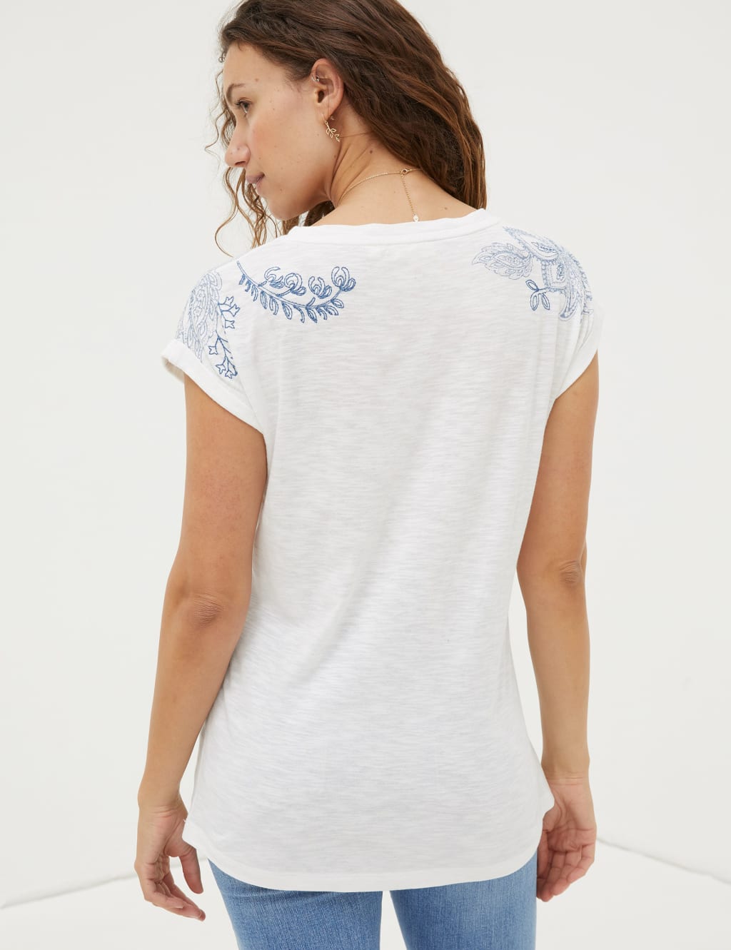 Cotton Modal Blend Floral T-Shirt | FatFace | M&S