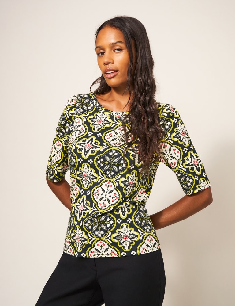 Cotton Modal Blend Printed T-Shirt | White Stuff | M&S