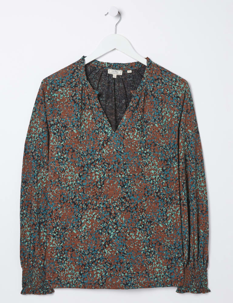 Cotton Modal Blend Printed Textured Top | FatFace | M&S