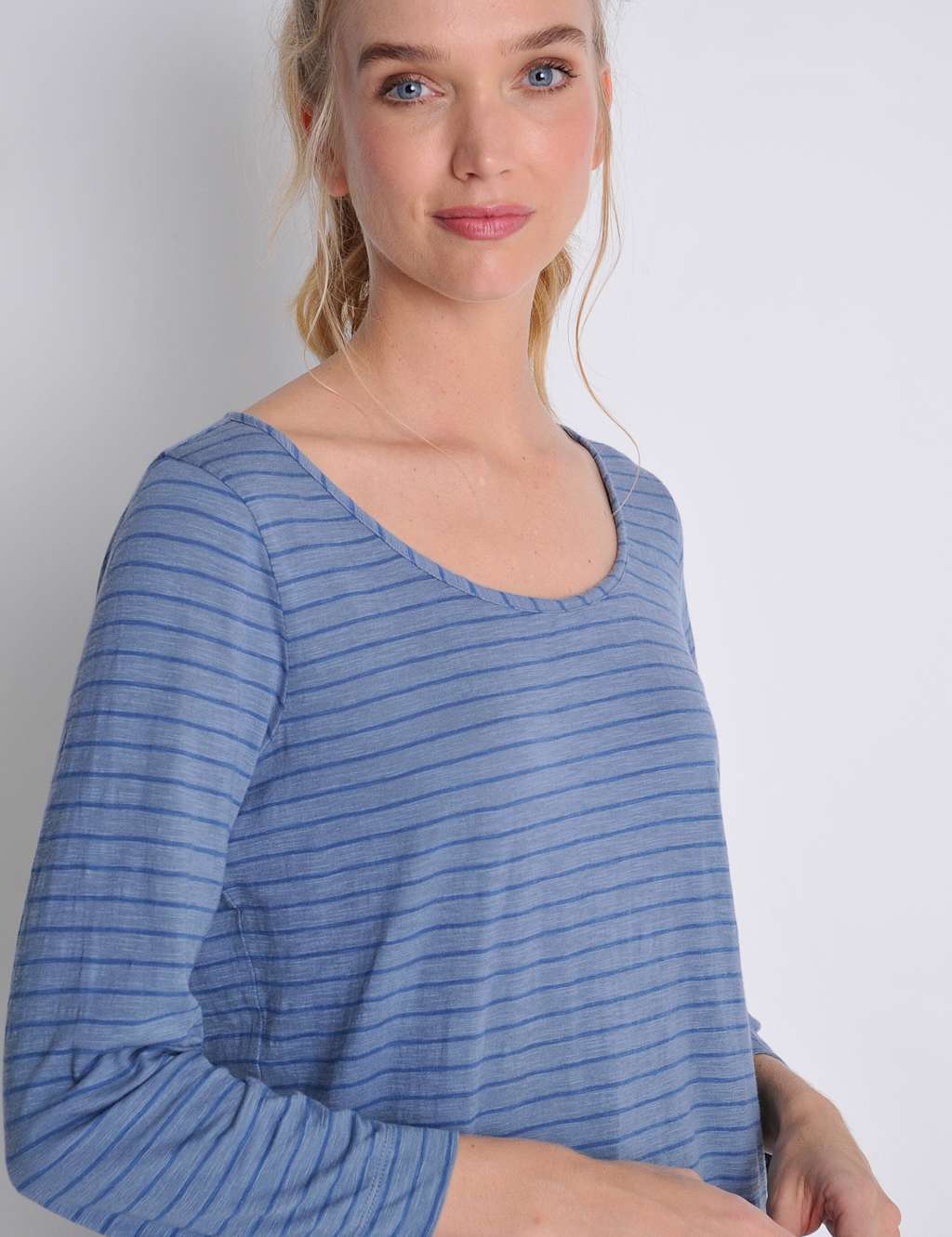 Cotton Modal Blend Striped Top | Burgs | M&S