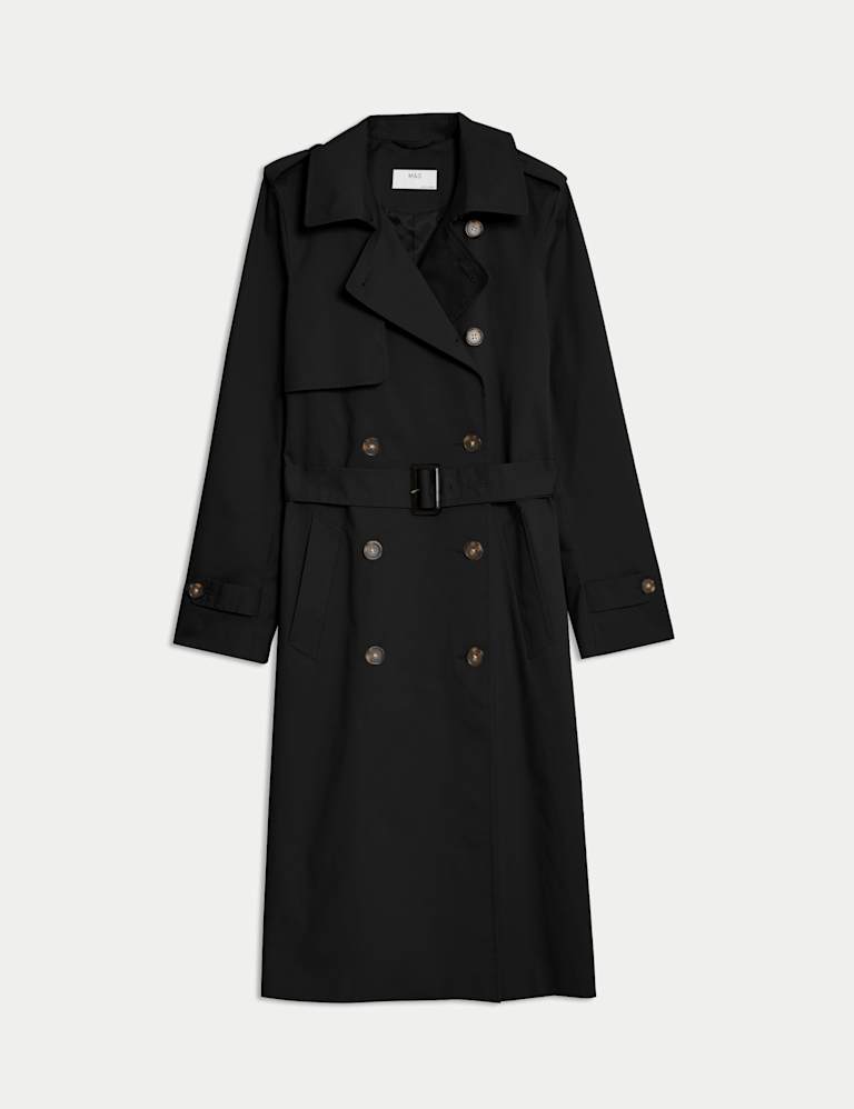 Cotton Rich Belted Longline Trench Coat | M&S Collection | M&S