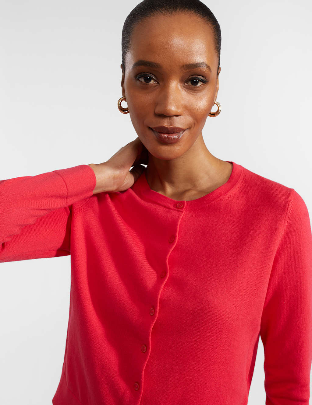 Cotton Rich Button Through Cardigan | HOBBS | M&S