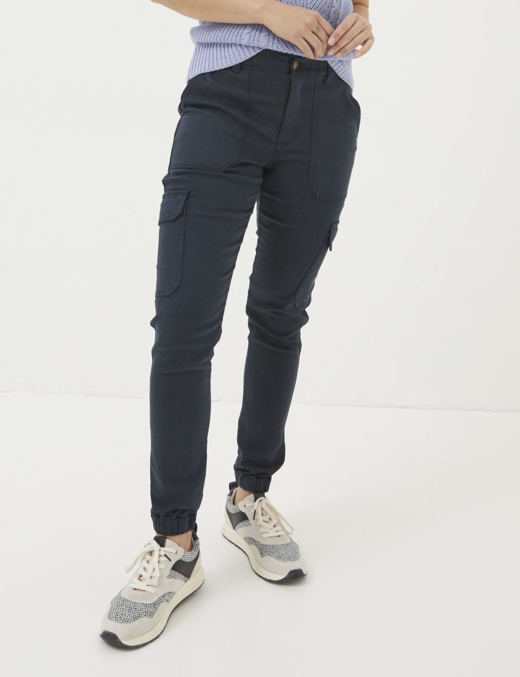 Cotton Rich Cargo Cuffed Trousers | FatFace | M&S