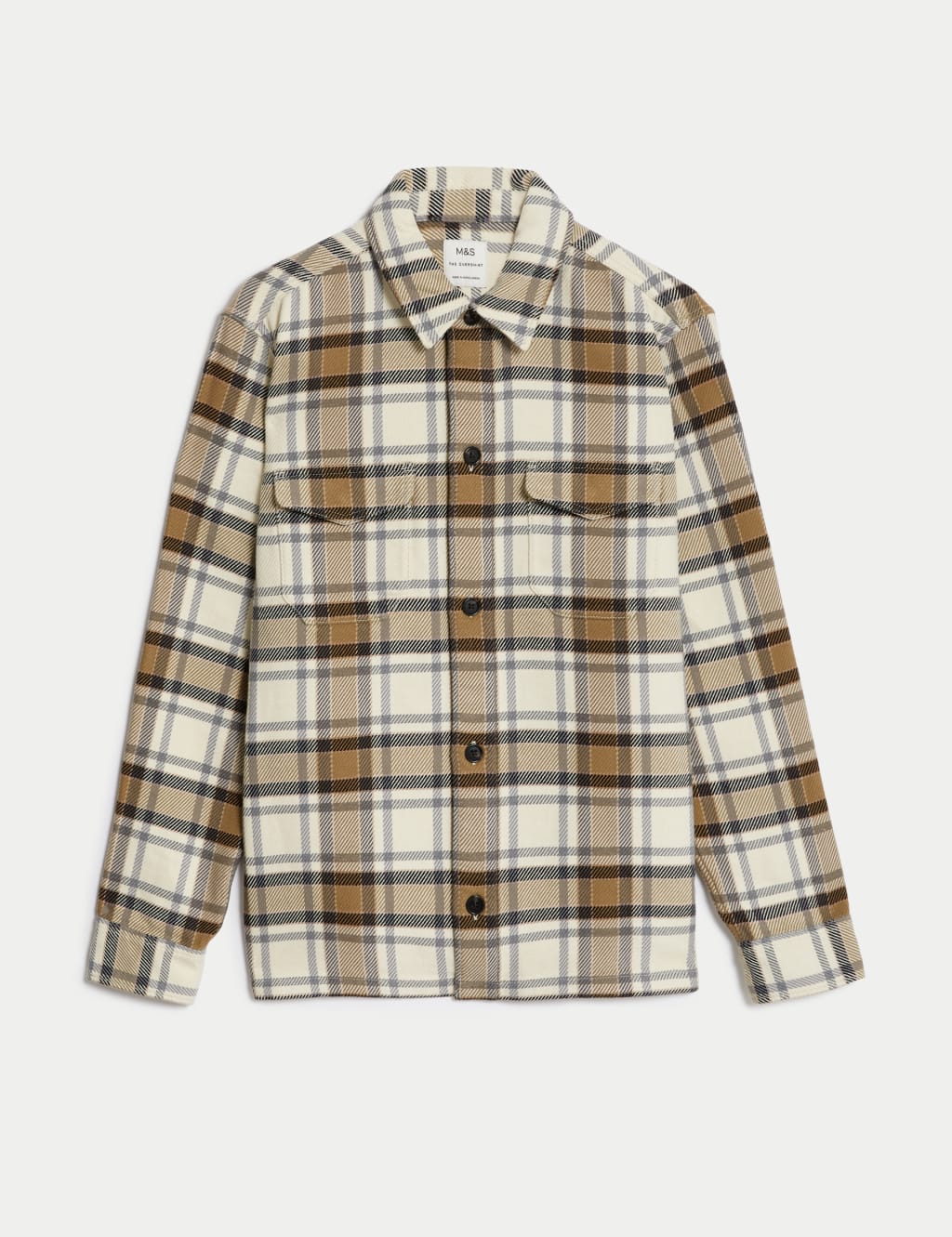 Cotton Rich Check Double Faced Overshirt | M&S Collection | M&S