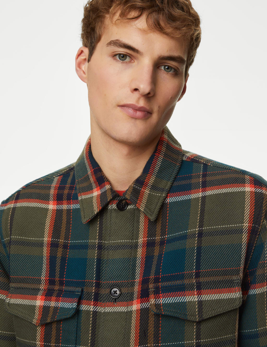 Cotton Rich Check Double Faced Overshirt | M&S Collection | M&S