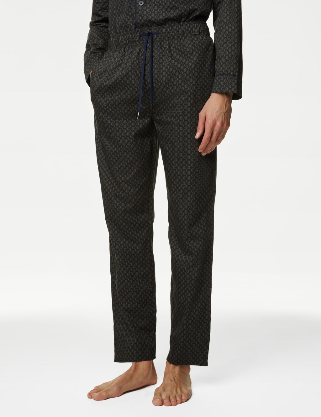 Cotton Rich Geometric Pyjama Bottoms | Autograph | M&S