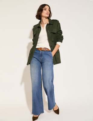 Cotton Rich Longline Utility Jacket | BAUKJEN | M&S