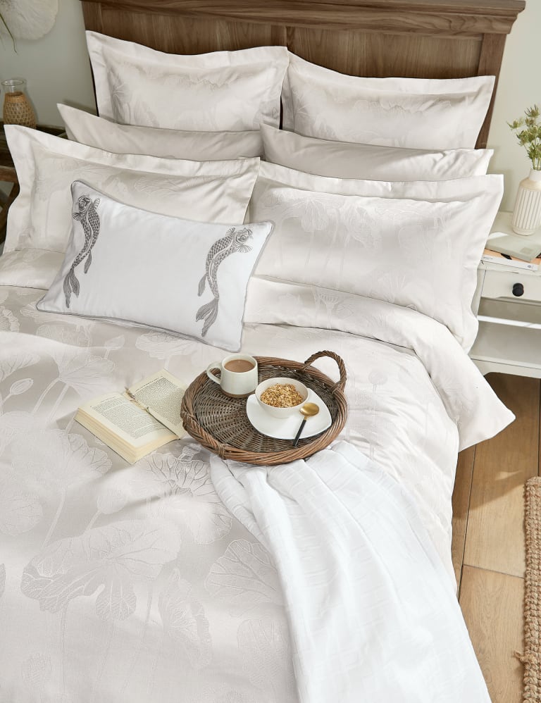 Cotton Rich Lotus Leaf Oxford Pillowcase | Sanderson | M&S