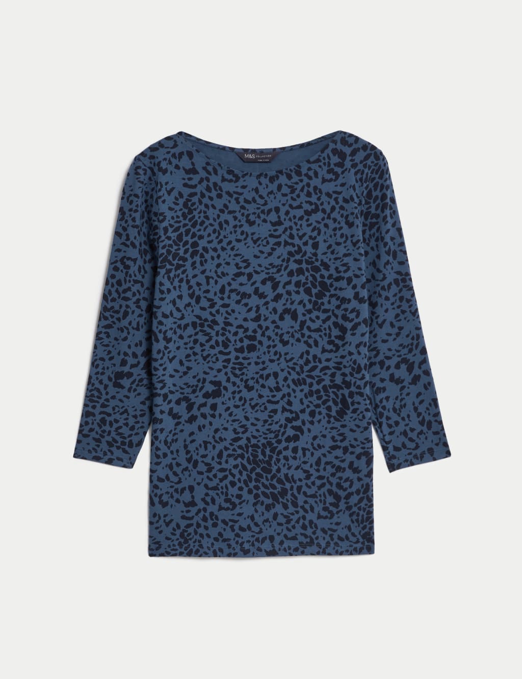 Cotton Rich Printed Slim Fit Top | M&S Collection | M&S