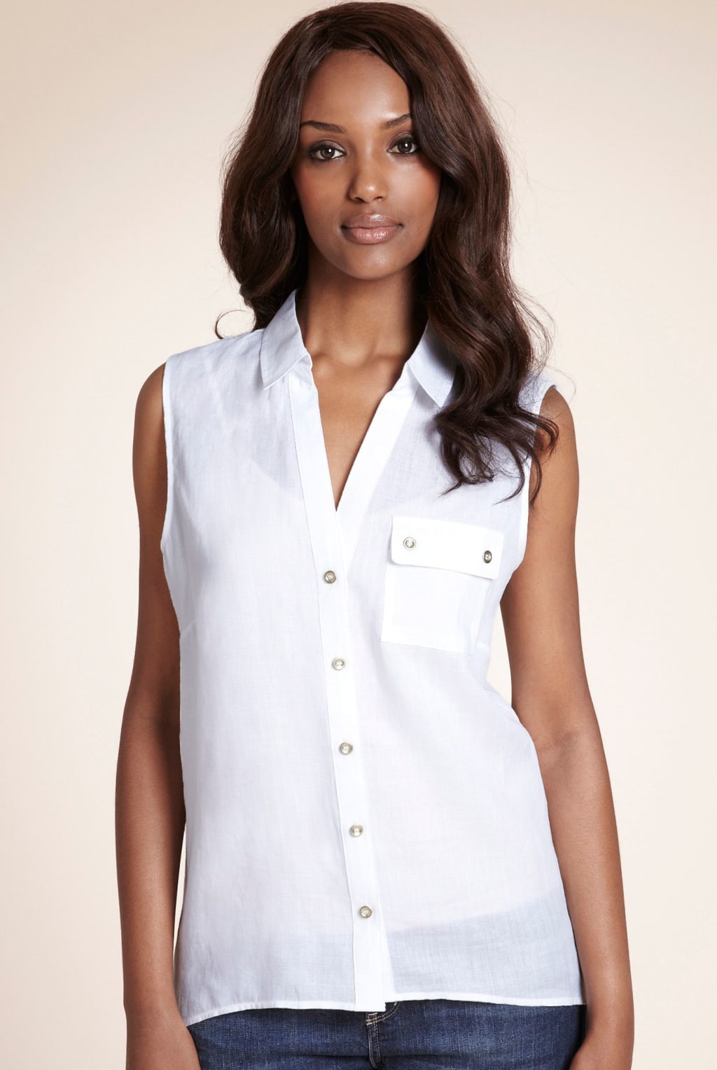 Cotton Rich Printed Slim Fit Top | M&S Collection | M&S