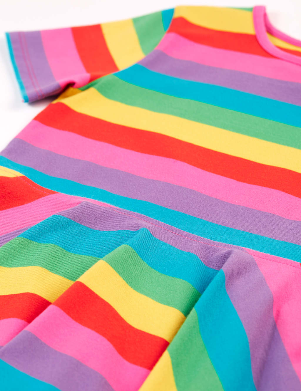 Cotton Rich Rainbow Stripe Dress (0 Mths–4 Yrs) | Frugi | M&S